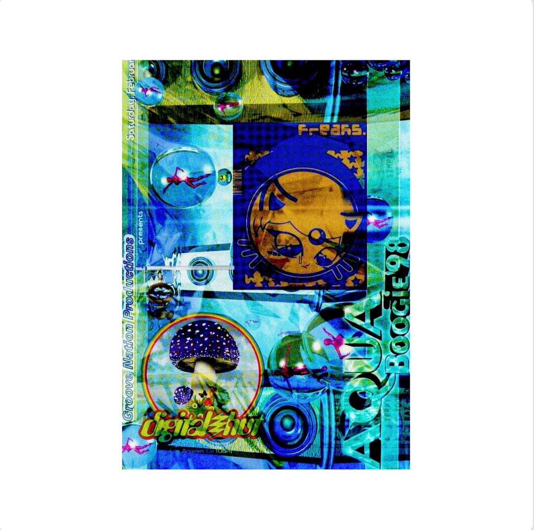 90s Rave Flyer Art Abstract Print Wall Art Gallery Wall Collage - Etsy