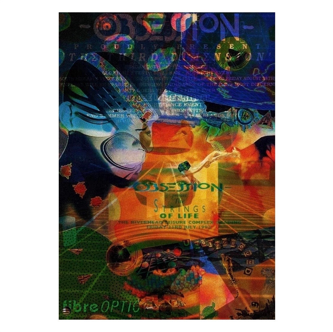A3 90s Rave Flyer Collage Art Print Wall Art Gallery Wall Collage Art ...