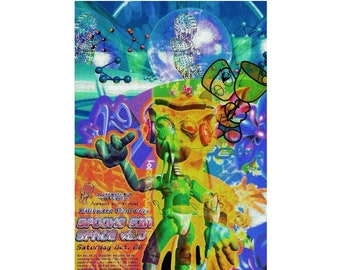 A3 90s Rave Flyer Collage Art Print | Wall Art | Gallery Wall | Collage ...
