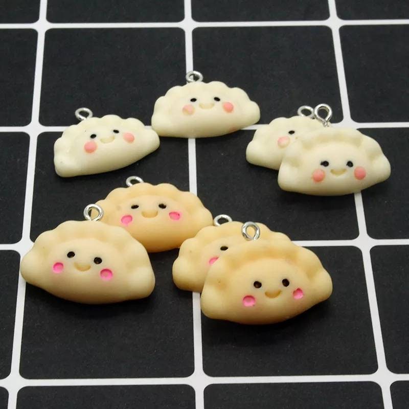 10 Pieces of Cute Kawaii Dumplings Food Resin Charms for Jewelry Making ...