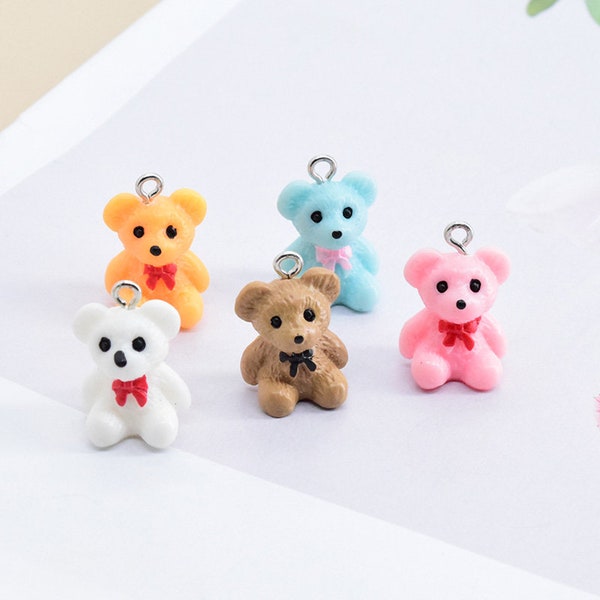 Teddy Bear Charms - Etsy