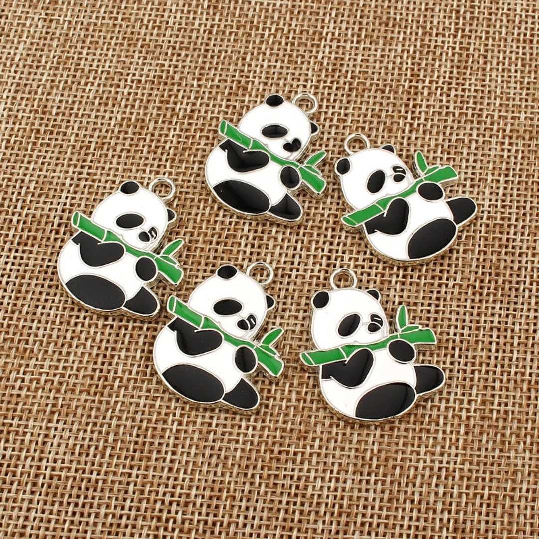 5 Pieces of Panda Bear Animal Cute Animal Resin Charms for - Etsy