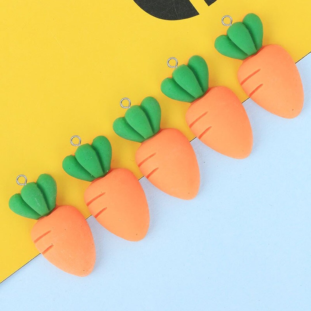 10 Pieces of Carrot Vegetable Resin Charms for Jewelry Making - Etsy