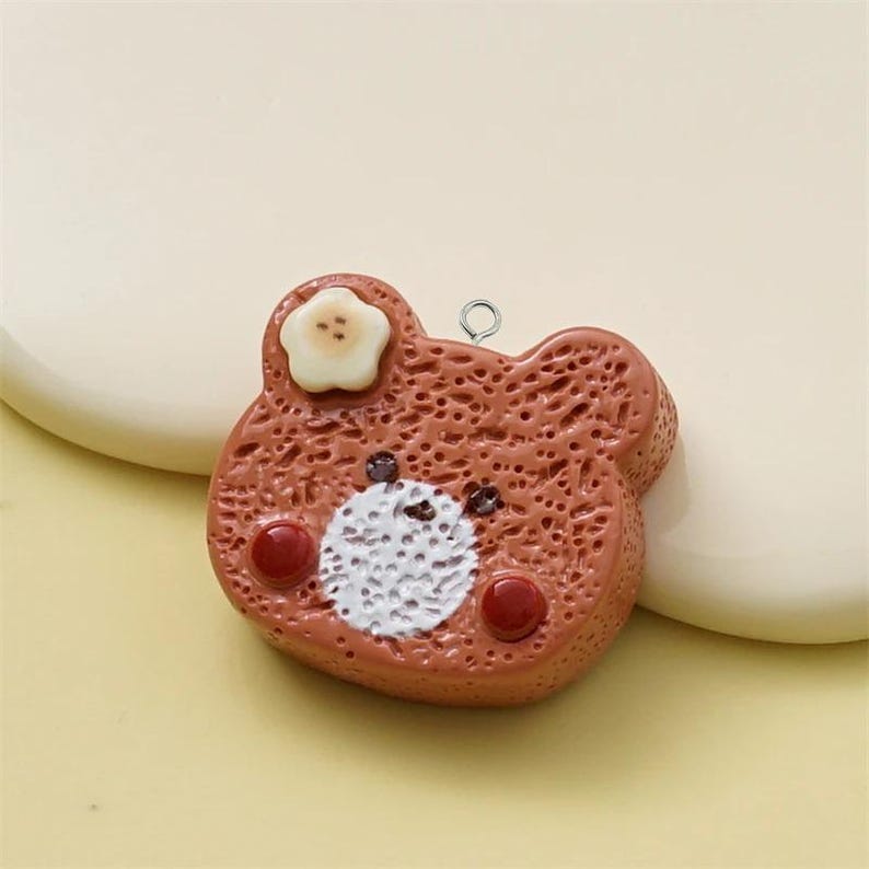 10 Pcs of Kawaii Toast Charms for Jewelry Making, Cute Animal Bread ...