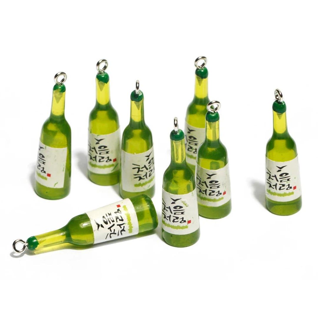 10 Pieces of Green Beer Drink Bottle Charms for Jewelry Making - Etsy