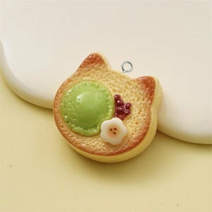 10 Pcs of Kawaii Toast Charms for Jewelry Making, Cute Animal Bread ...