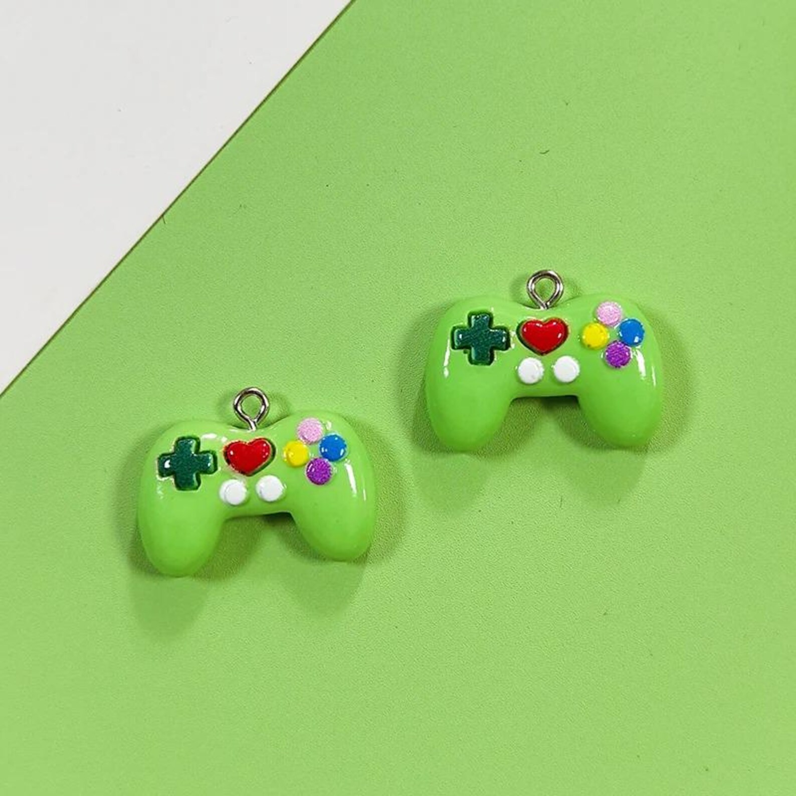 10 Psc of Colorful Game Controller Charms – Kawaii Gamer Pendants for ...