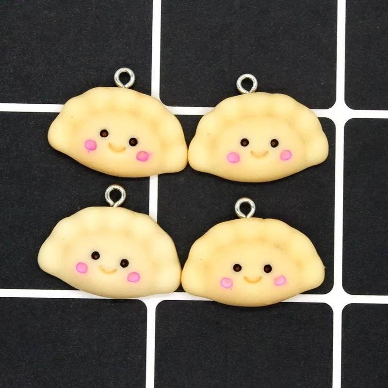 10 Pieces of Cute Kawaii Dumplings Food Resin Charms for Jewelry Making ...