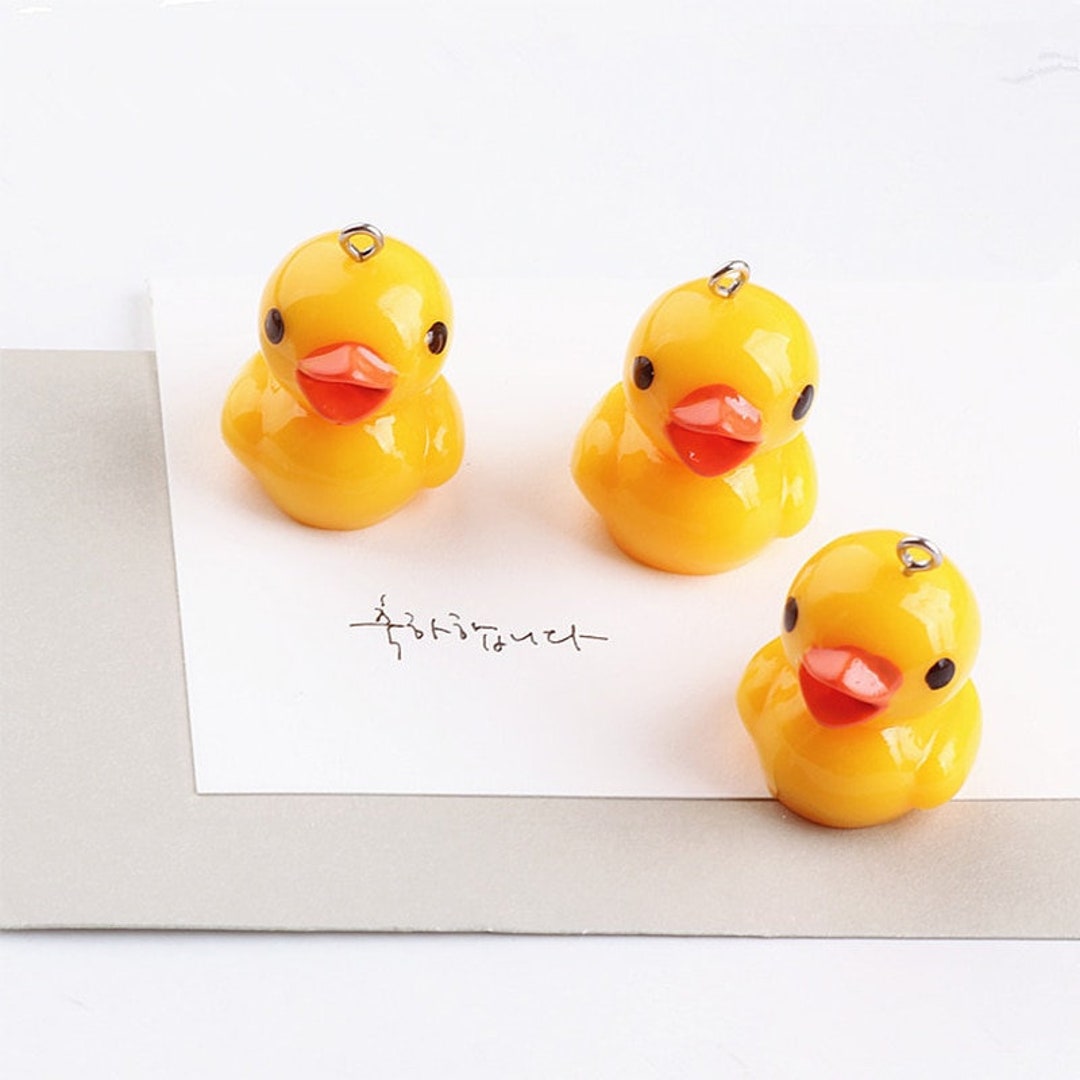 10 Pieces of Rubber Duck Bird Resin Charms for Jewelry Making - Etsy