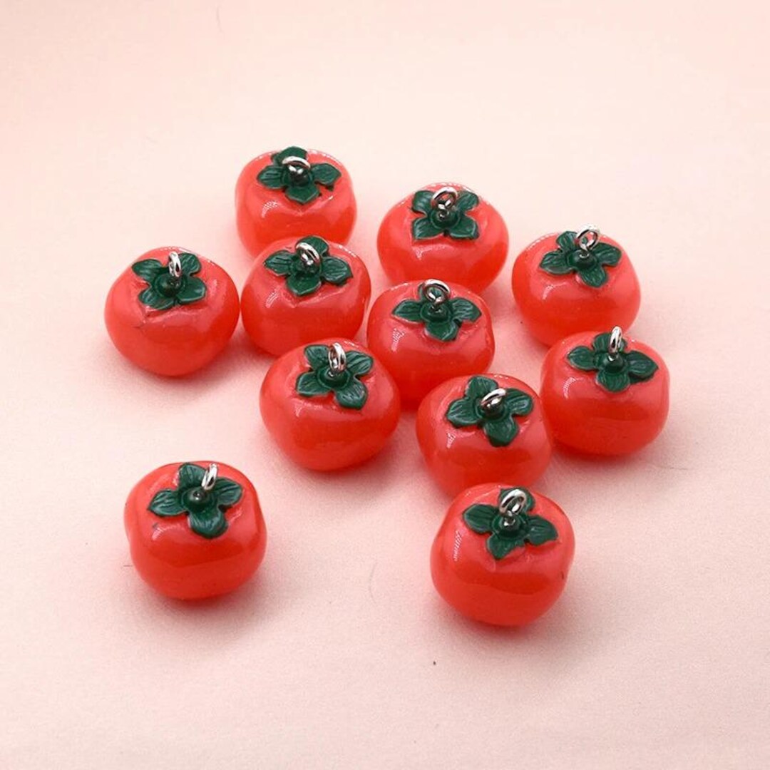 10 Pieces of Tomato Resin Charms for Jewelry Making - Etsy