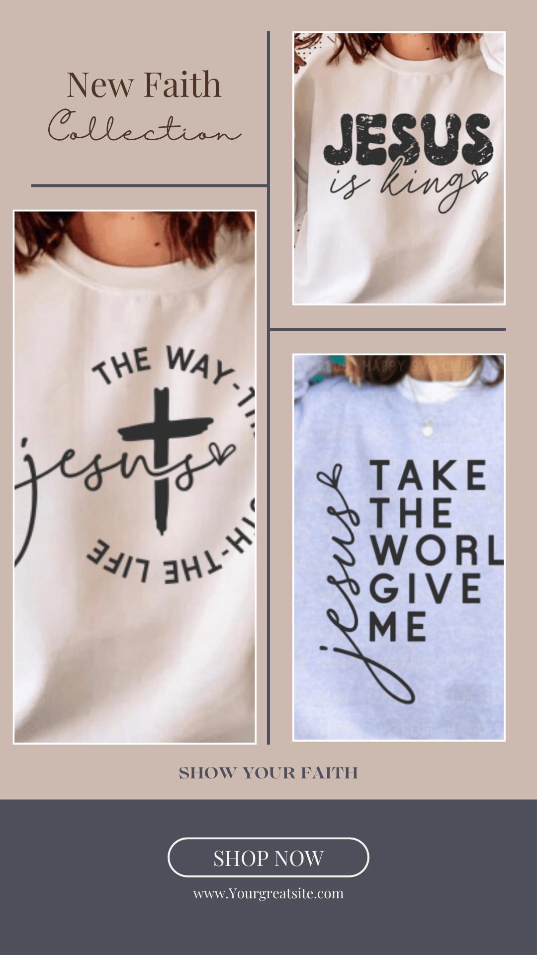 Modern Christian Fashion Canva Template Ecommerce Retail Small Business ...