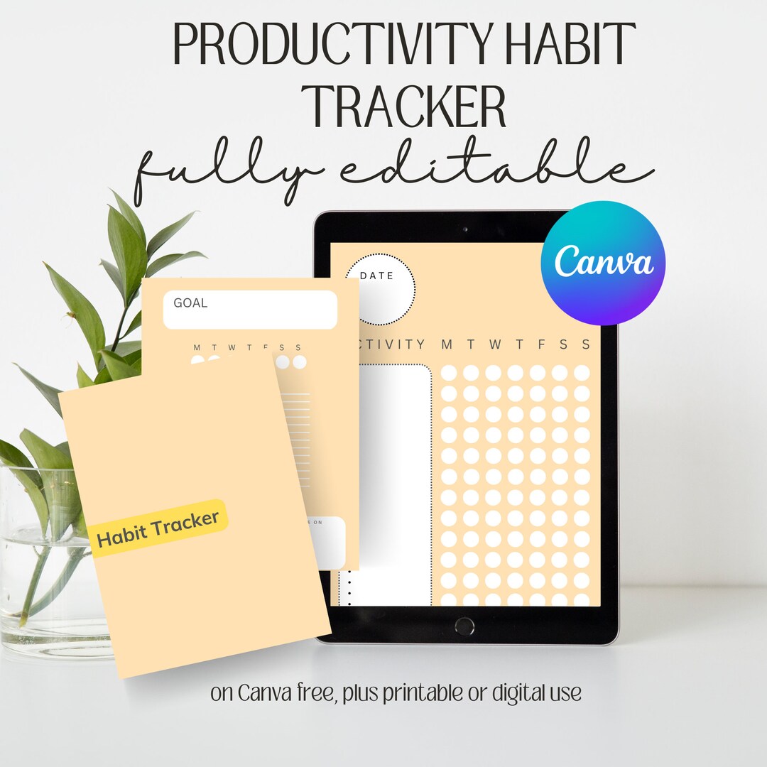 Habit Building Journal Full Editable on Canva Printable - Etsy