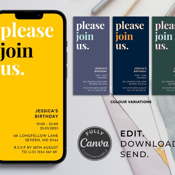 Please Join Us Invitation - Etsy