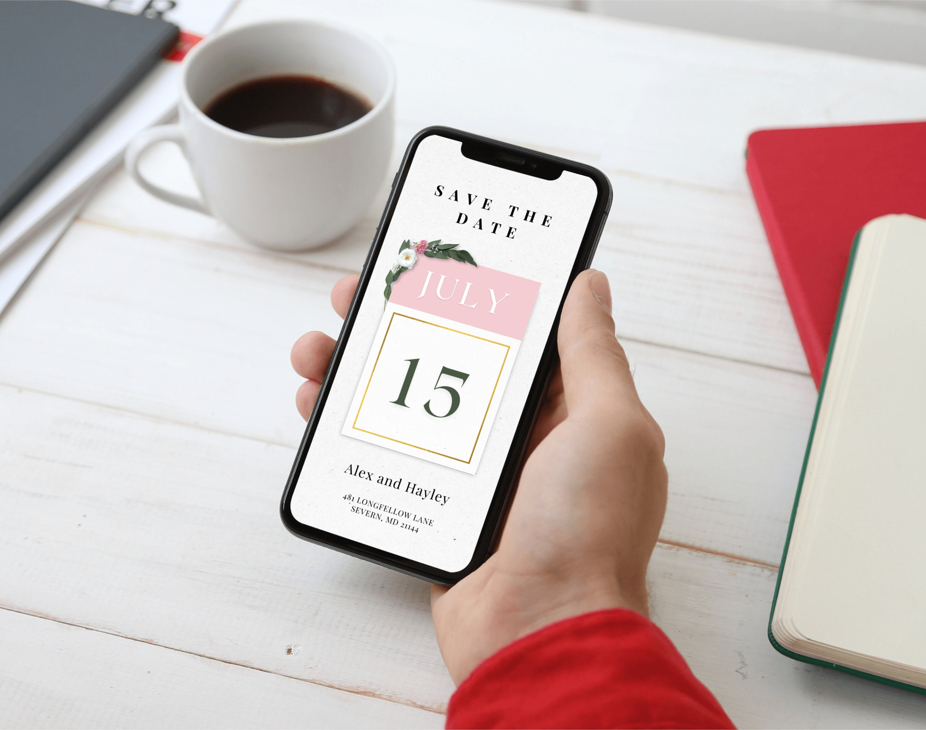 Save the Date Template | Calendar | Digital Invitation | Editable ...