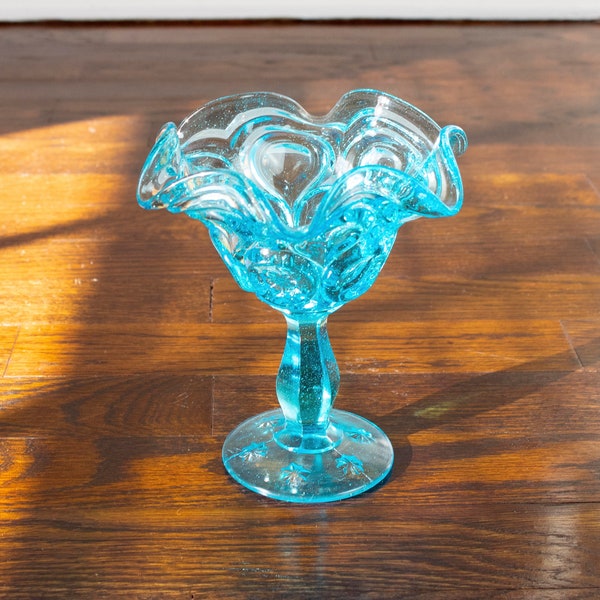 Blue Glass Compote - Etsy