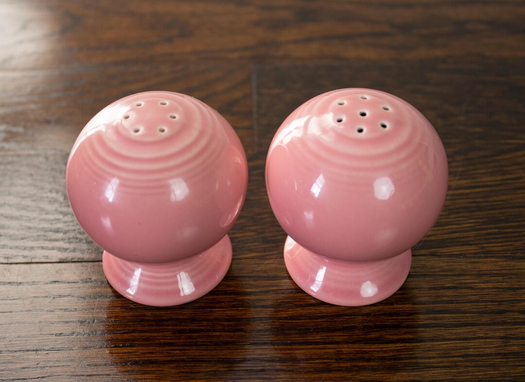 Fiestaware Pink Rose Salt and Pepper Shaker Set - Etsy