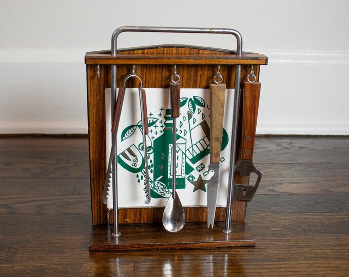 Vintage MCM 6-piece Bar Tool Set - Etsy