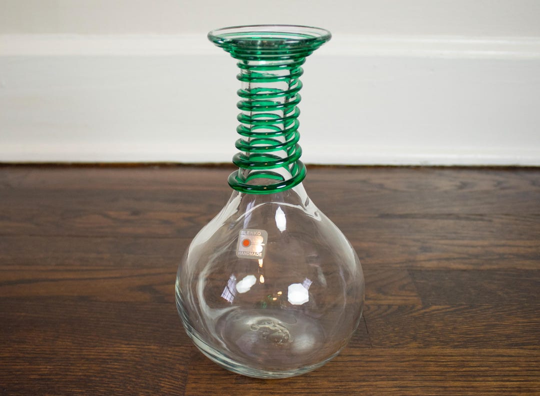 1994 Vintage Blenko Glass Spiral Wrap Vase 9432 Hank Adams 9" - Etsy