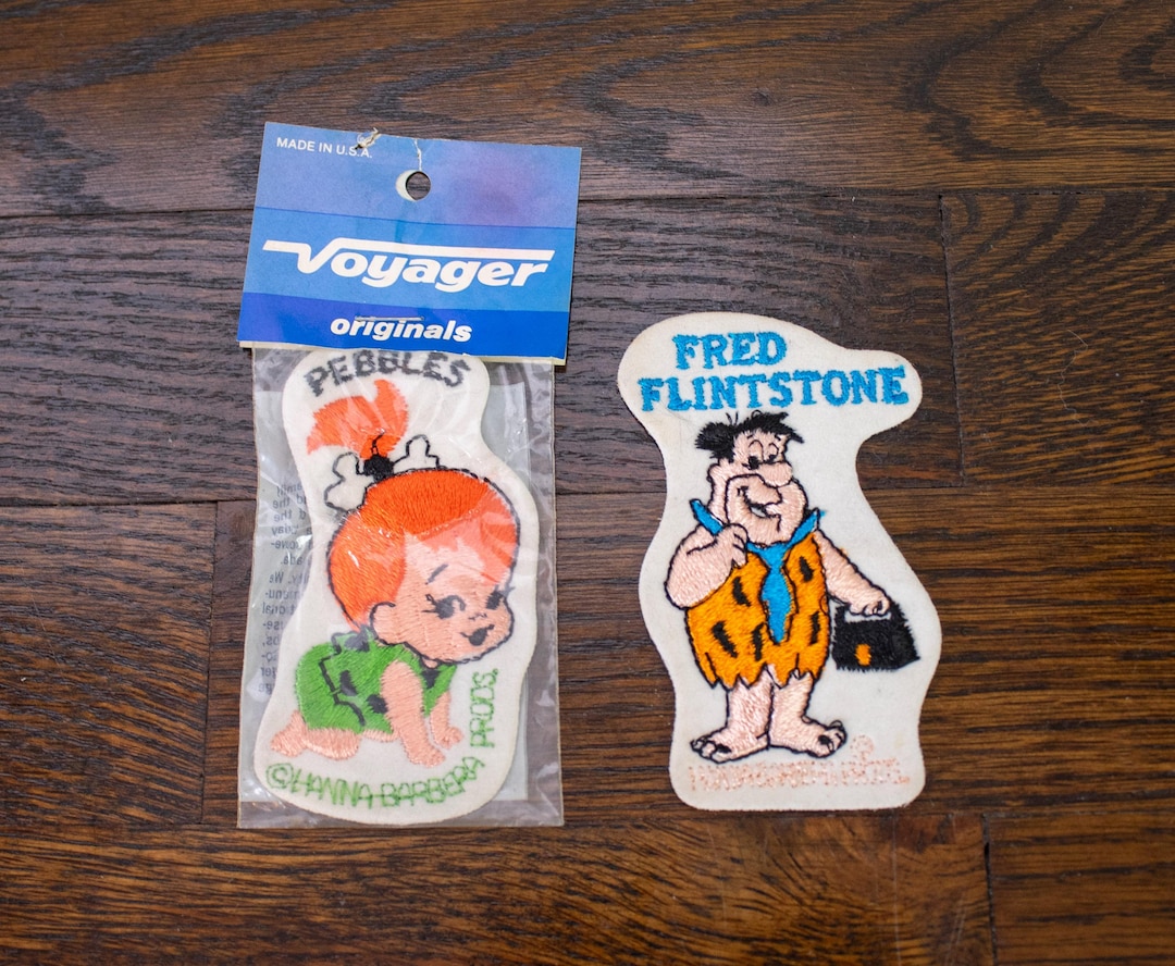 Vintage Voyager Brand Flintstones Embroidered Sew-on Applique Patches ...