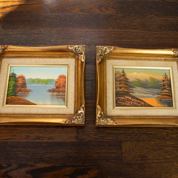 Vintage Landscape Art in Frames - Etsy