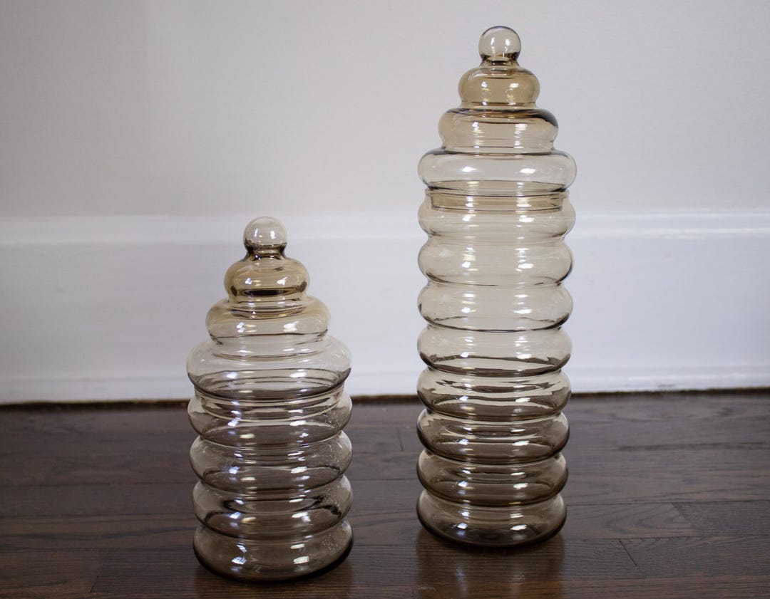 Vintage Holmegaard Primula Jacob Bang Scandinavian Smokey Brown Glass ...