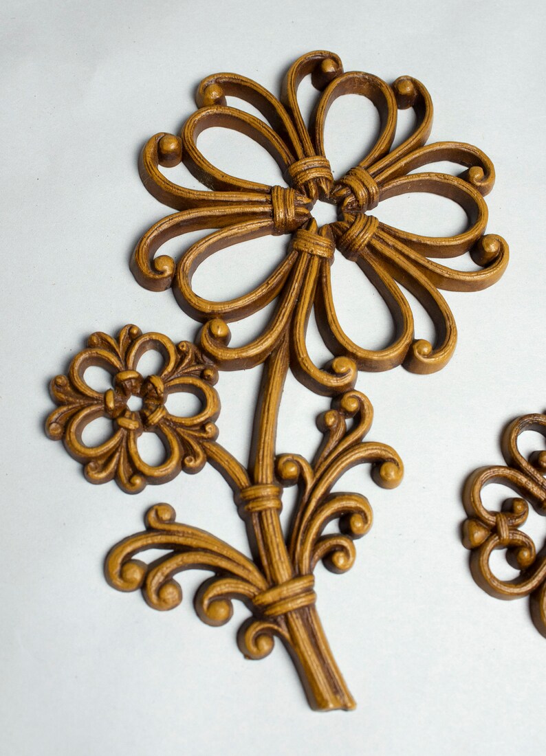 1978 Syroco Plastic Daisy Flower Wall Hangings - Etsy