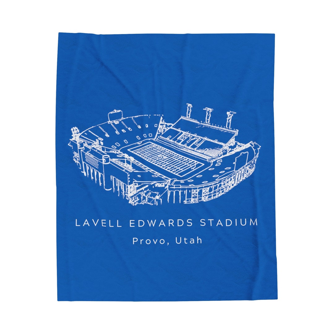 Lavell Edwards Stadium Blanket ,brigham Young University Blanket ...