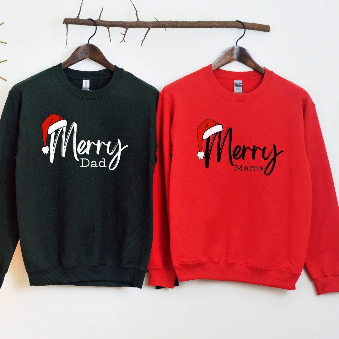 Matching Mom and Dad Christmas Sweatshirt New Dad Christmas - Etsy