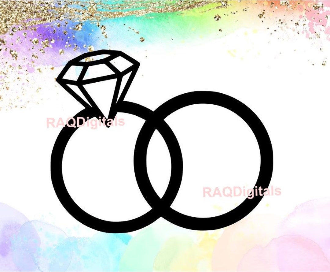 Wedding Bands Svg Diamond Ring Svg Wedding Rings Svg - Etsy