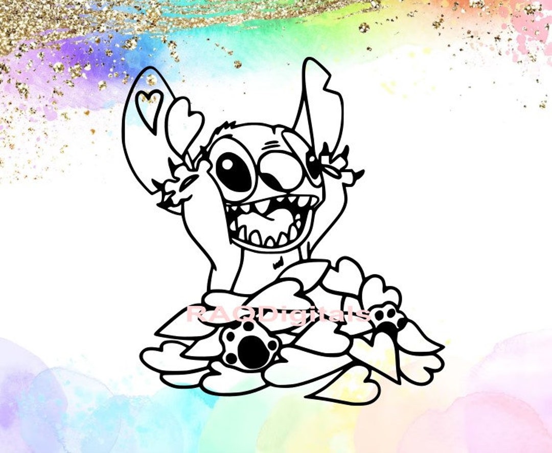 Stitch SVG Transparent Background Stitch Love Svg Stitch - Etsy