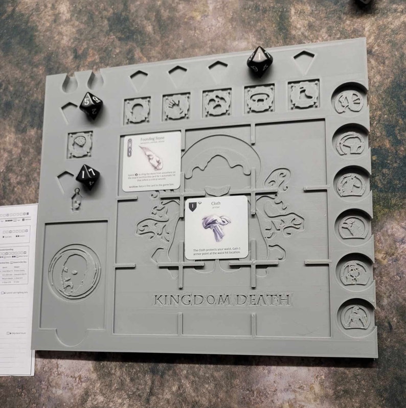 KDM Kingdom Death Monsters Character Game Board - Etsy