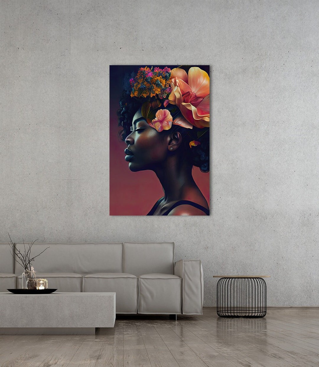 African Woman #1 - Design of a Beautiful African Woman Surrounded by ...
