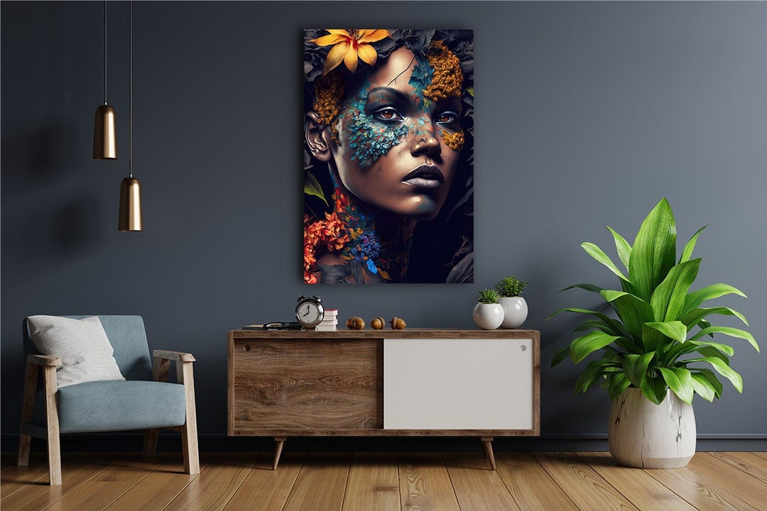 Botanical Woman - Design of a Beautiful Woman Surrounded by Flowers ...