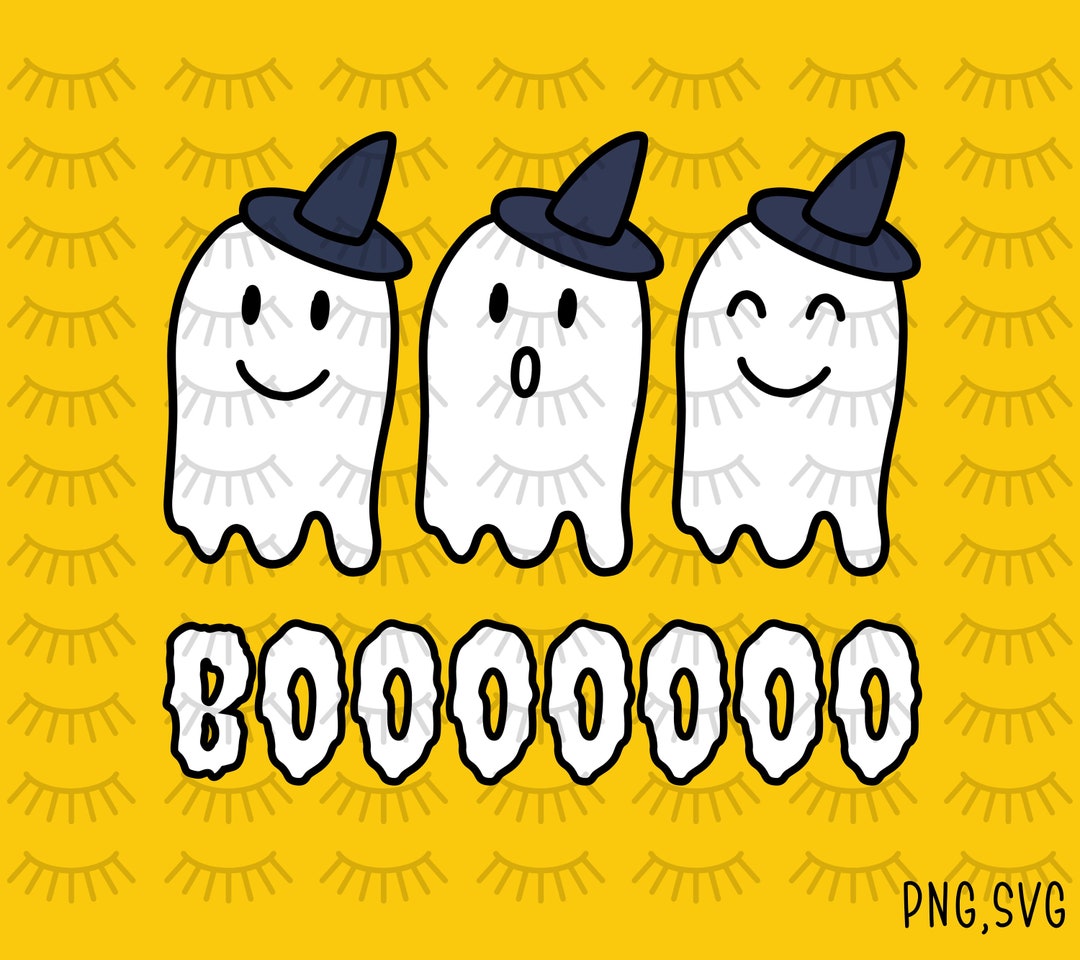 Boo Ghost Spooky Halloween PNG SVG Files, Digital Download Halloween ...