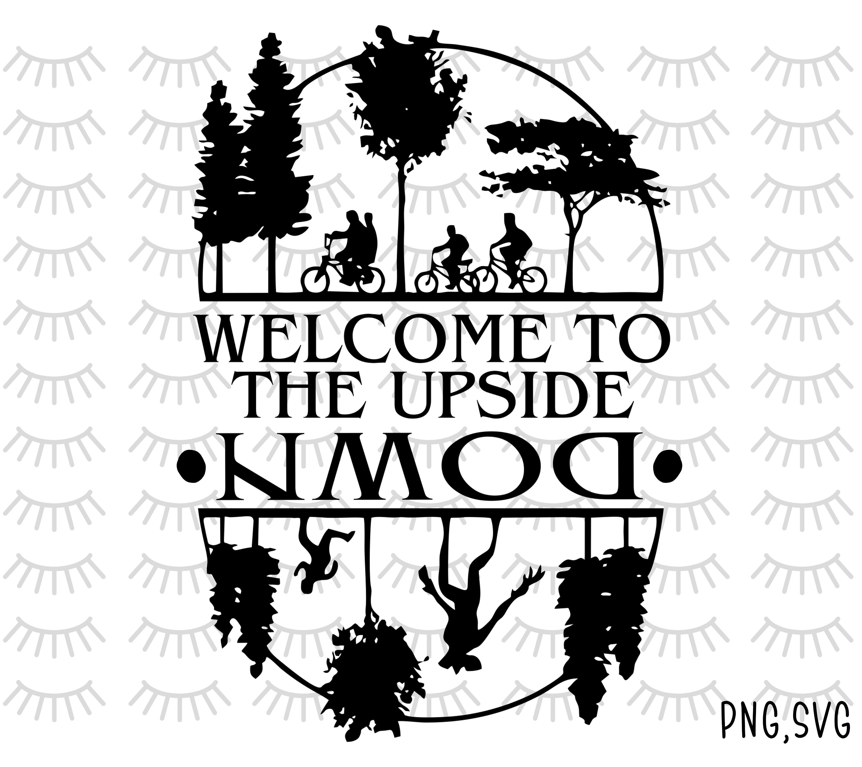 Digital the Upside Down Stranger Things, Silhouette Vector SVG Picture ...