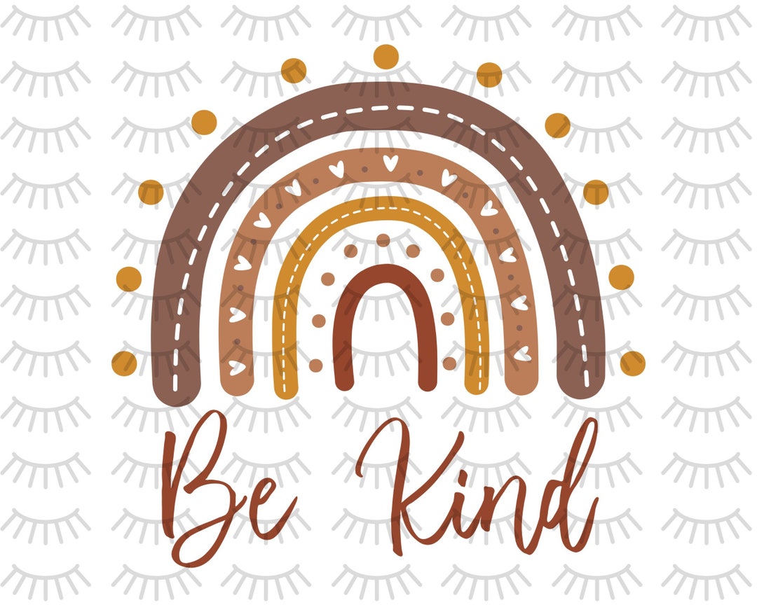Positive Boho Be Kind SVG PNG File, Bohemian Kindness PNG Print on ...