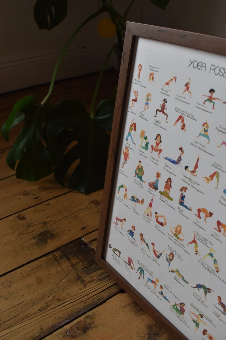 Yoga Poses Print A3 Recycled Paper - Etsy