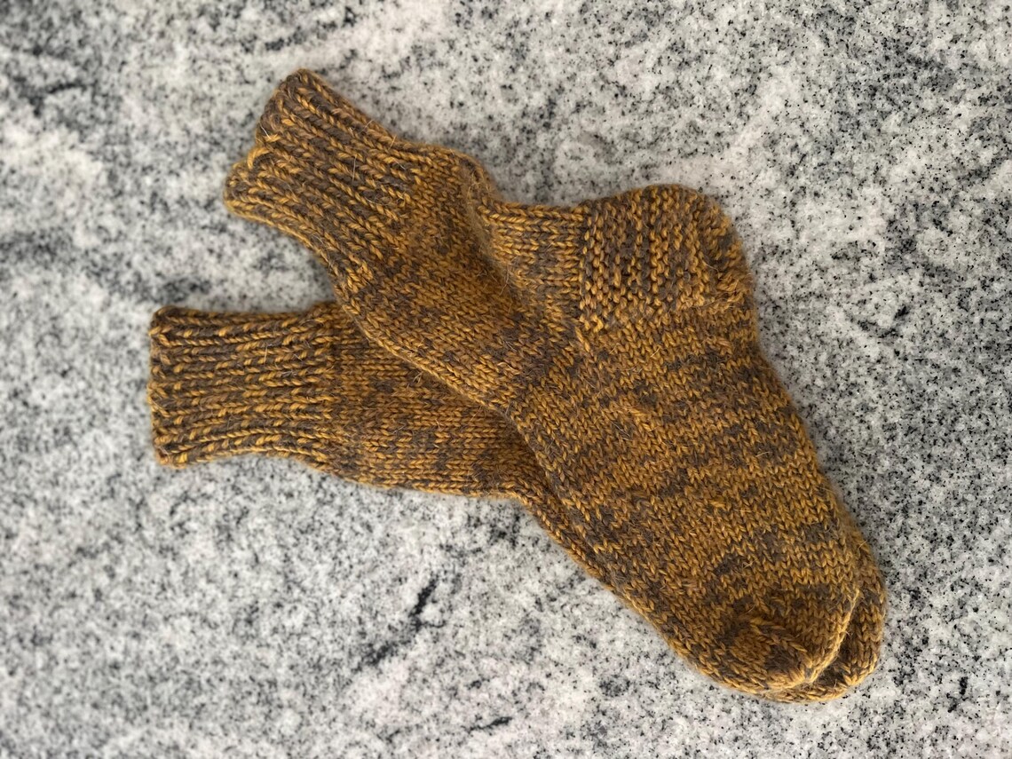 Hand-knit Woolen Socks - Etsy