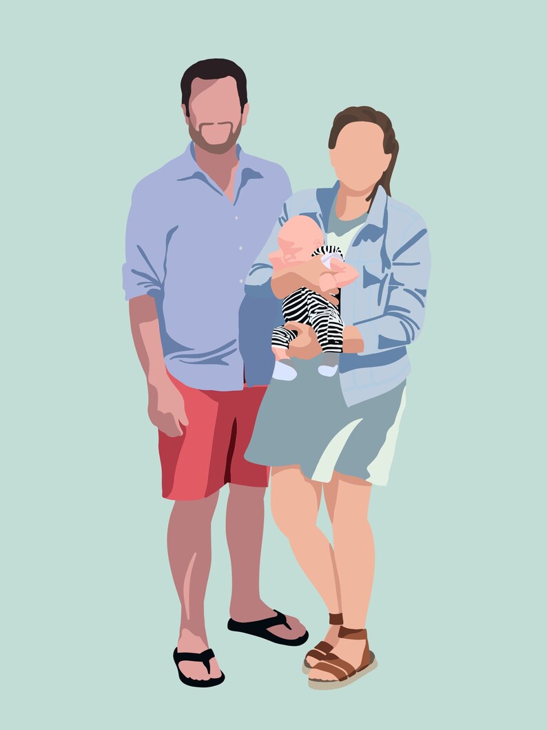 Custom Color Block Portraits PRINT - Etsy