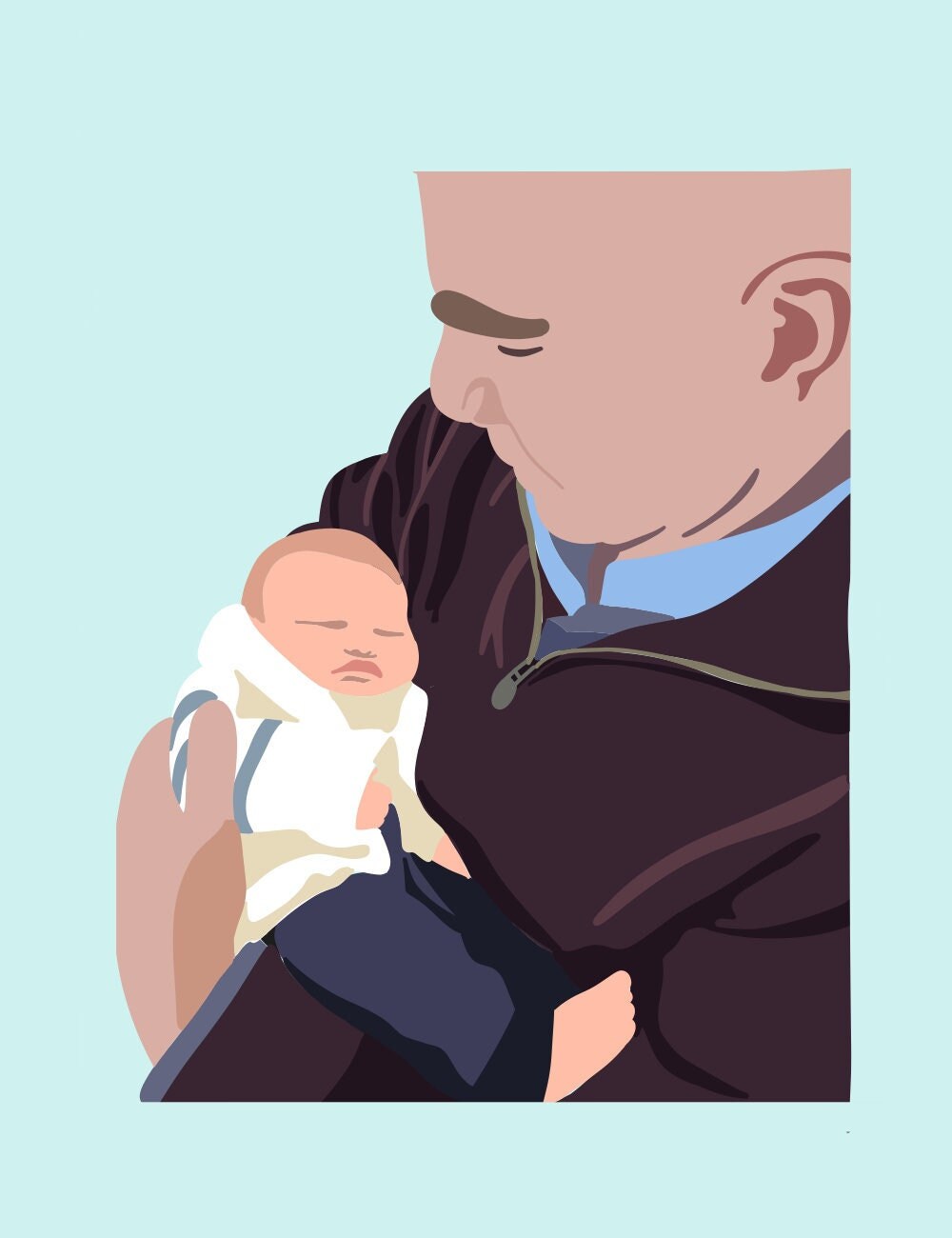 Custom Color Block Portraits PRINT - Etsy