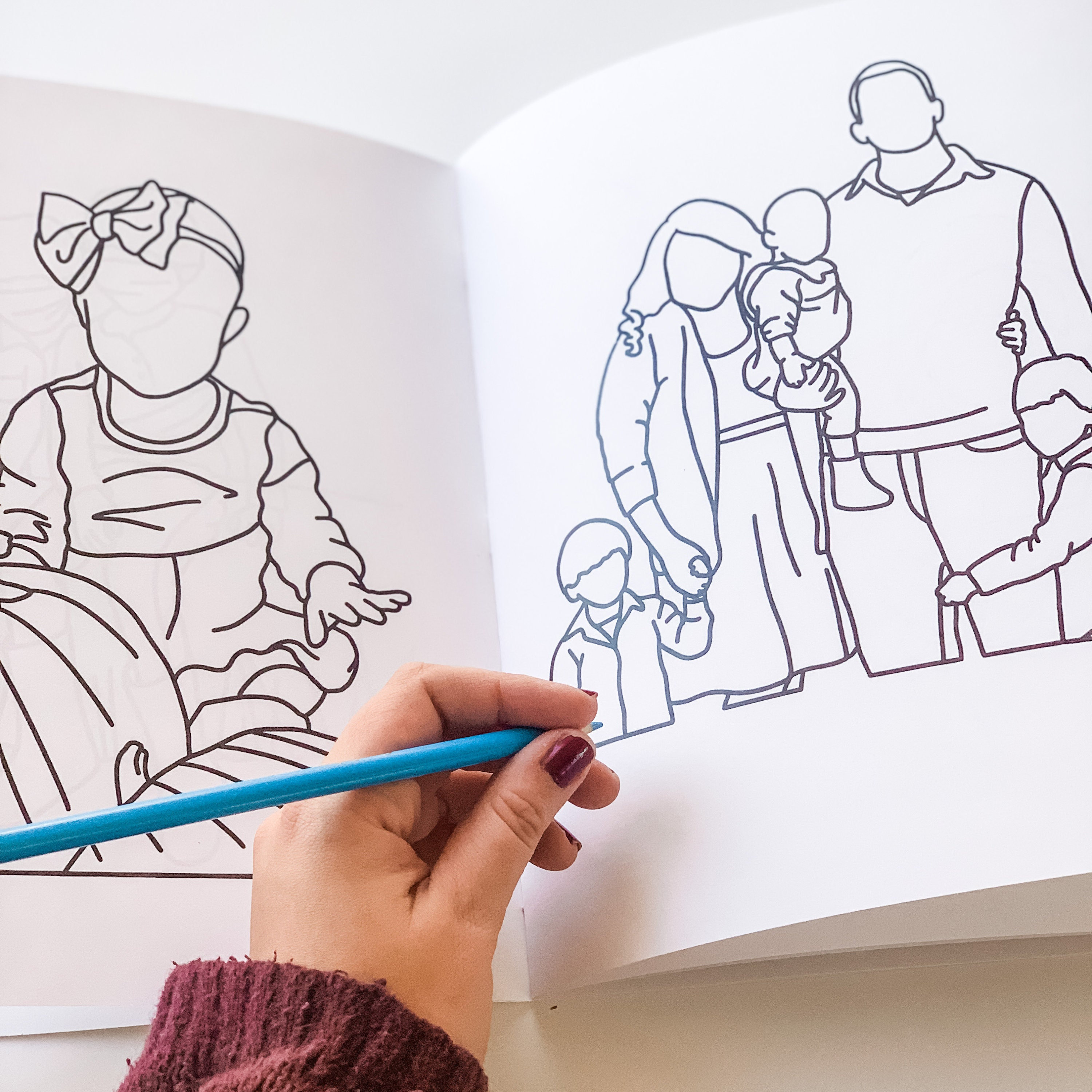 Custom Photo Coloring Book - Etsy