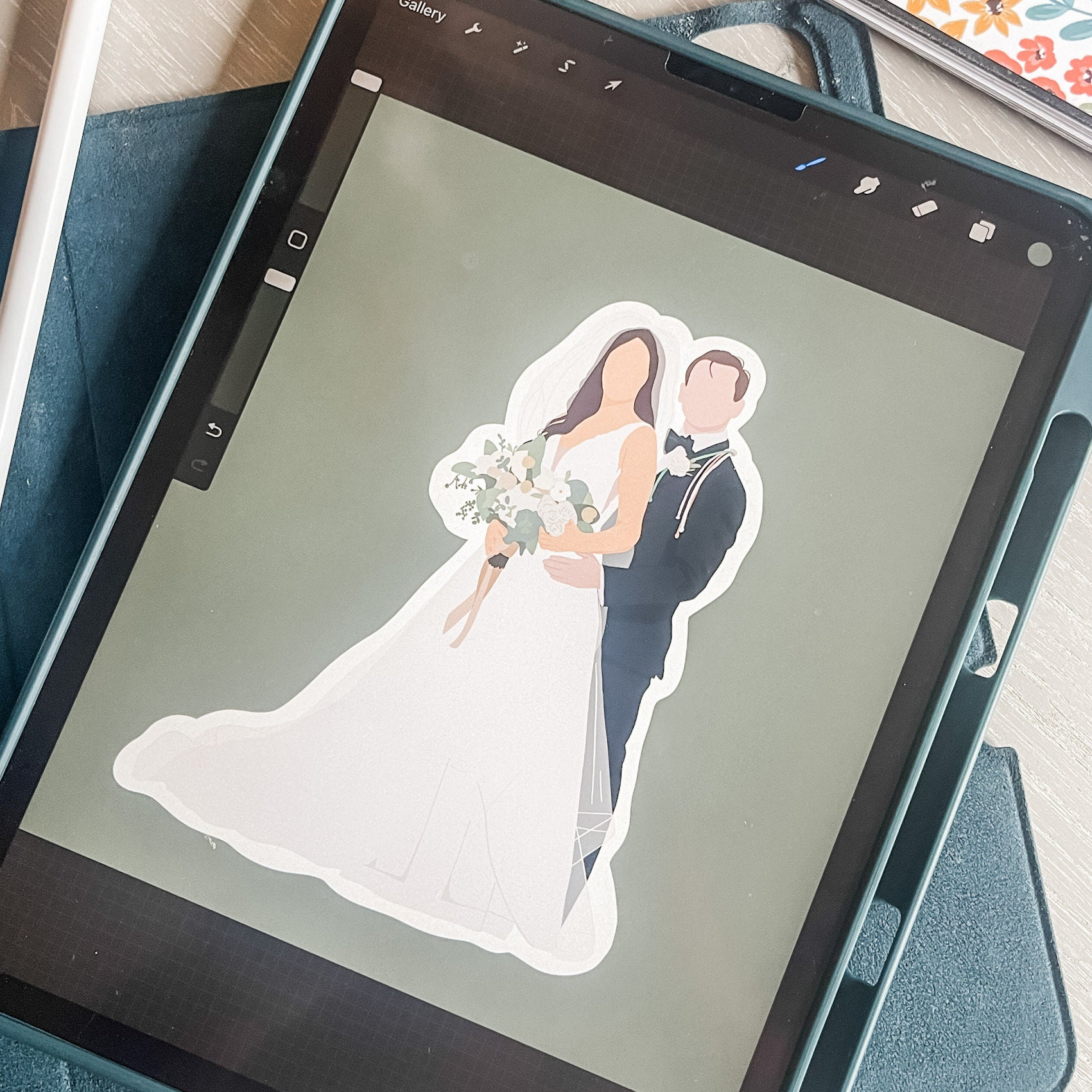 DIGITAL Custom Color Block Portraits - 1-4 People - Etsy