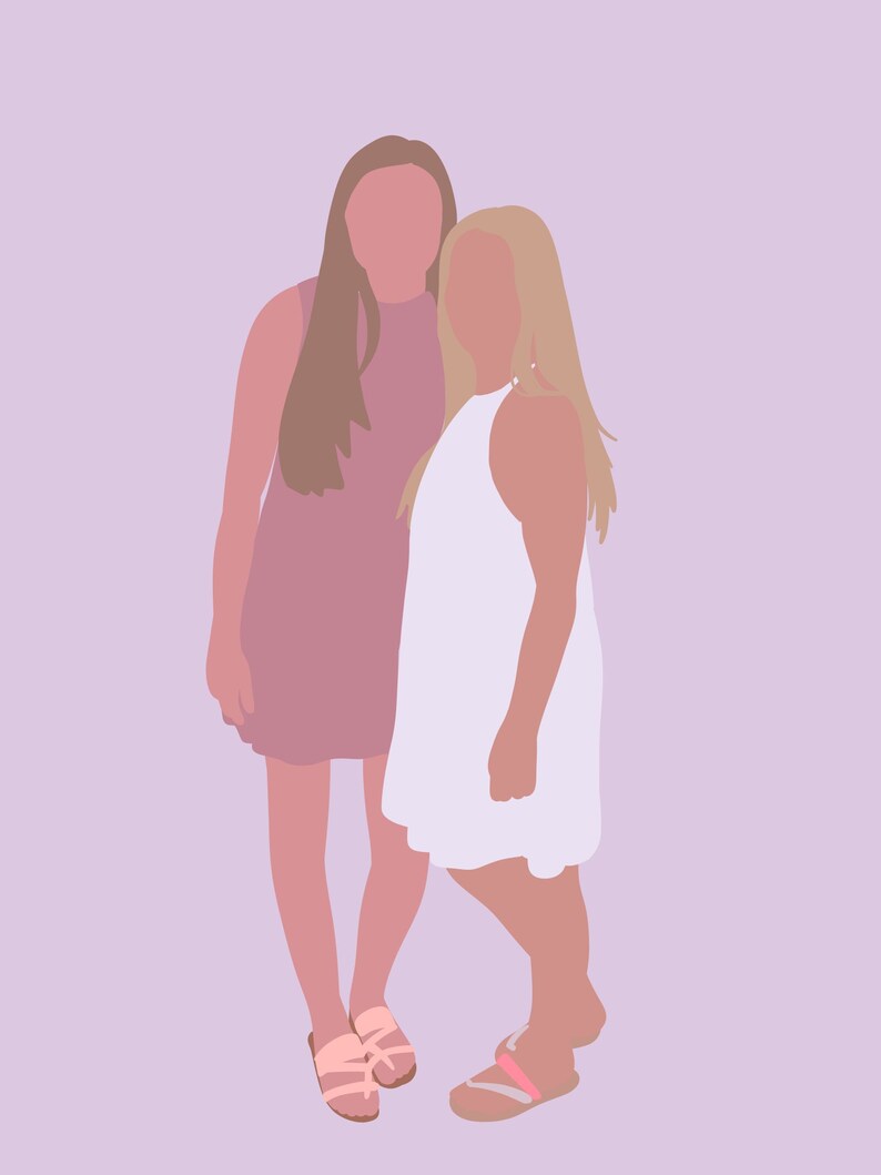 Custom Color Block Portraits PRINT - Etsy