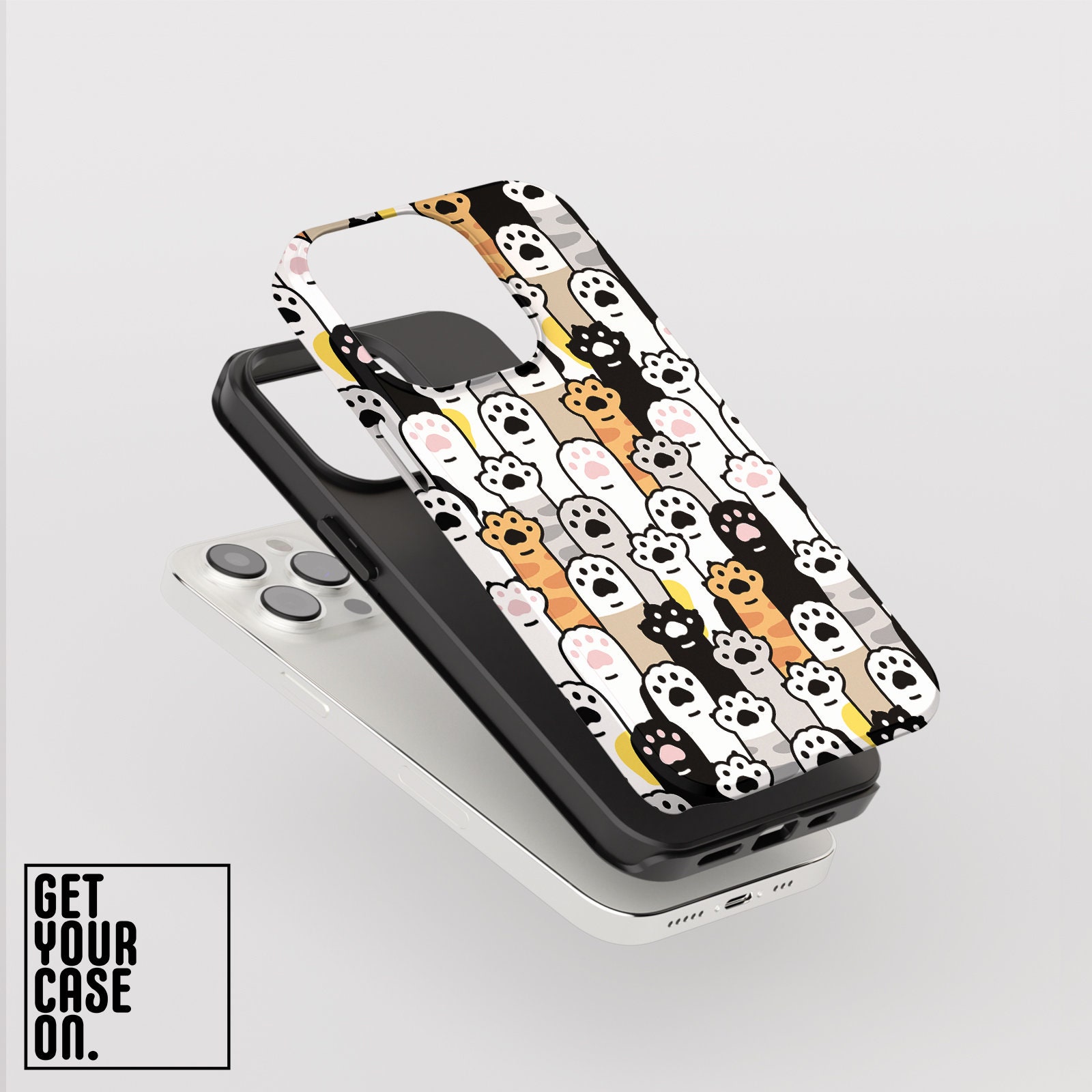 Toe Beans Appreciation Cute Cat Paw Pattern Tough Mobile Phone Case ...