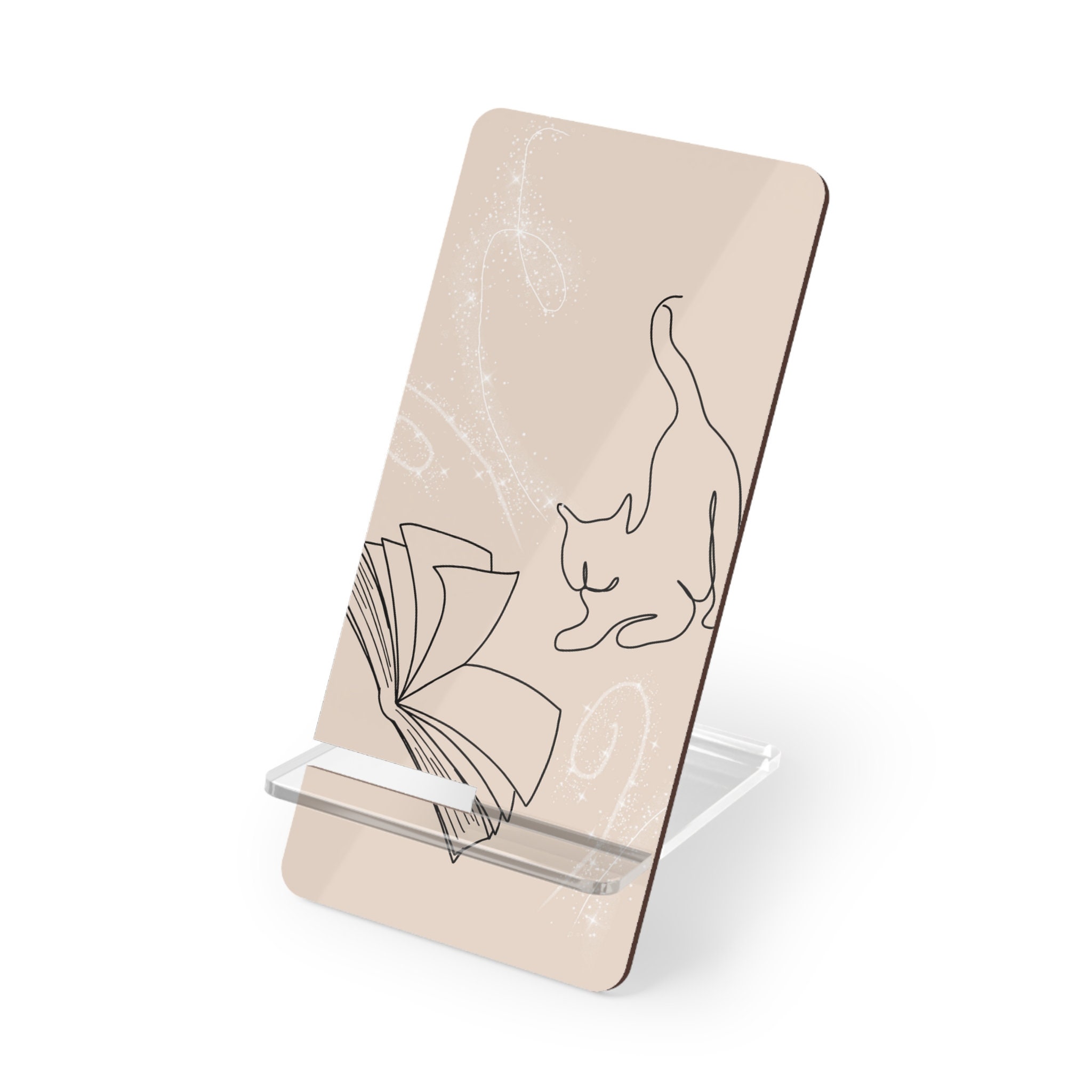 Phone Stand Cat Reading Book Mobile Display Stand for Smartphones - Etsy