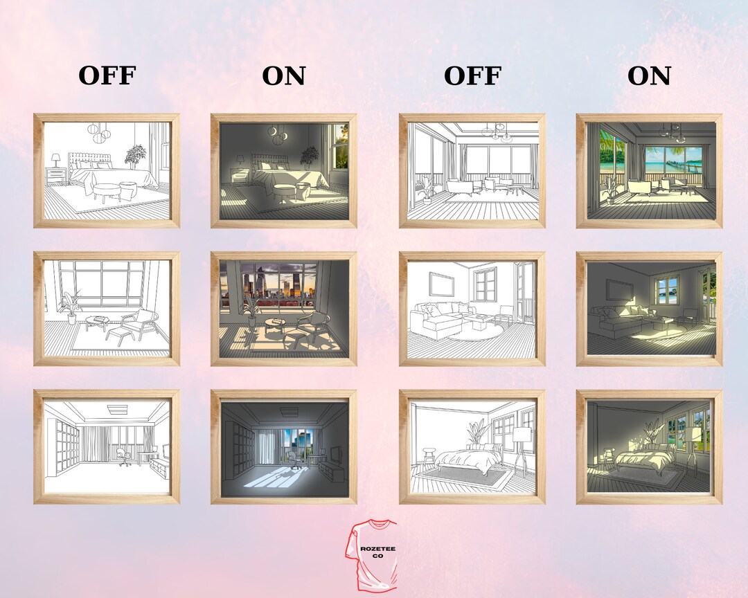 6 plantillas digitales Plantillas de luz imprimibles Descargar ...