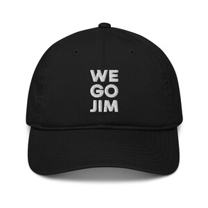 Baseball Cap we GO Jim Embroidered Design, Organic Cotton, Minimalist ...