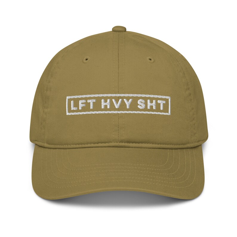 Baseball Cap lift Heavy Sht Embroidered Design, Organic Cotton ...