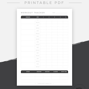 Gym Diary, Workout Log, Lift Tracker, Daily Workout Tracker, Printable ...