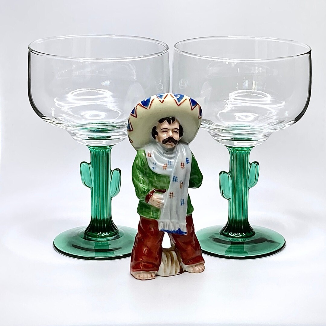 Libbey 12 Oz. Cactus Margarita Glasses in Cozumel Green Set of Two - Etsy